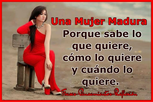 Frases Pensamientos Reflexión Una Mujer Madura