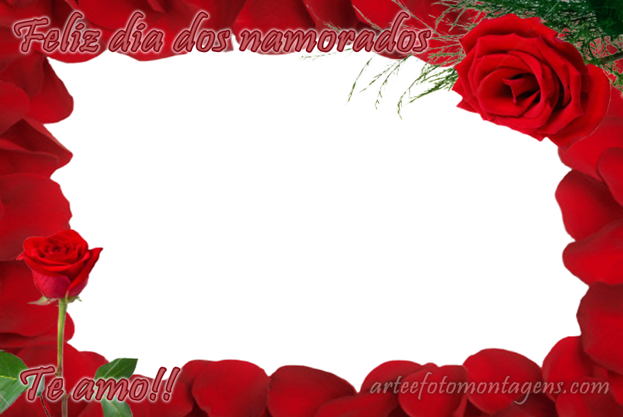 Moldura Digital Grátis Comemorativas Dia Dos Namorados Rosas Arte