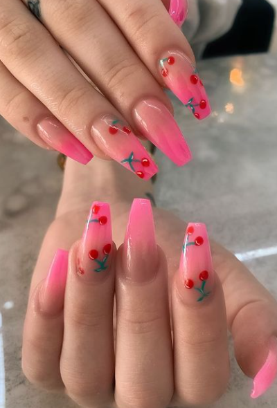 Nail Elegance Ombre Coffin Nail Designs