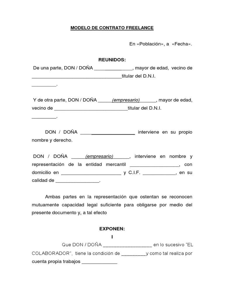 Modelo De Contrato Freelance Guía Completa Y Ejemplos Prácticos 2024