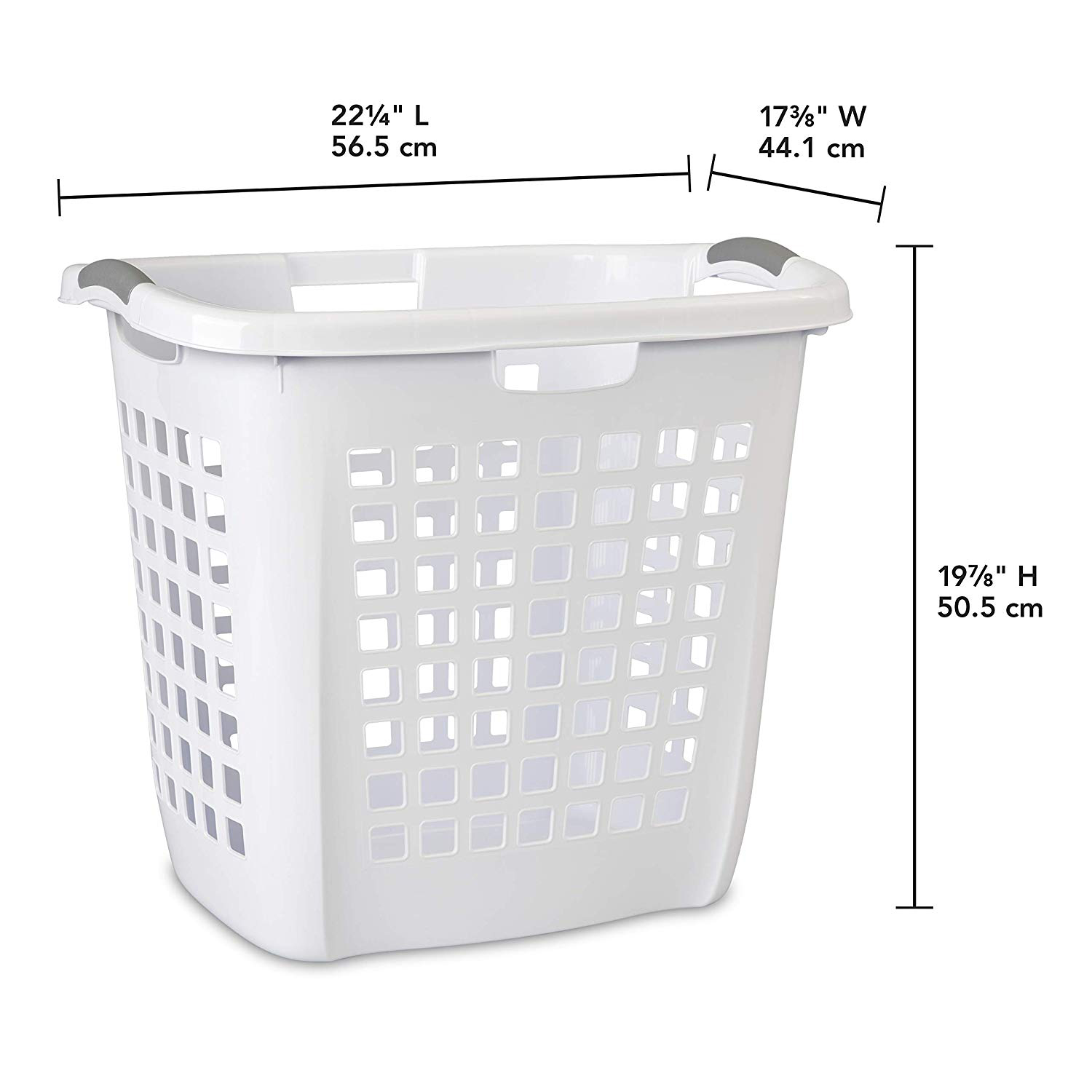 Sterilite Ultra Easy Carry Plastic Dirty Clothes Laundry Basket Hamper