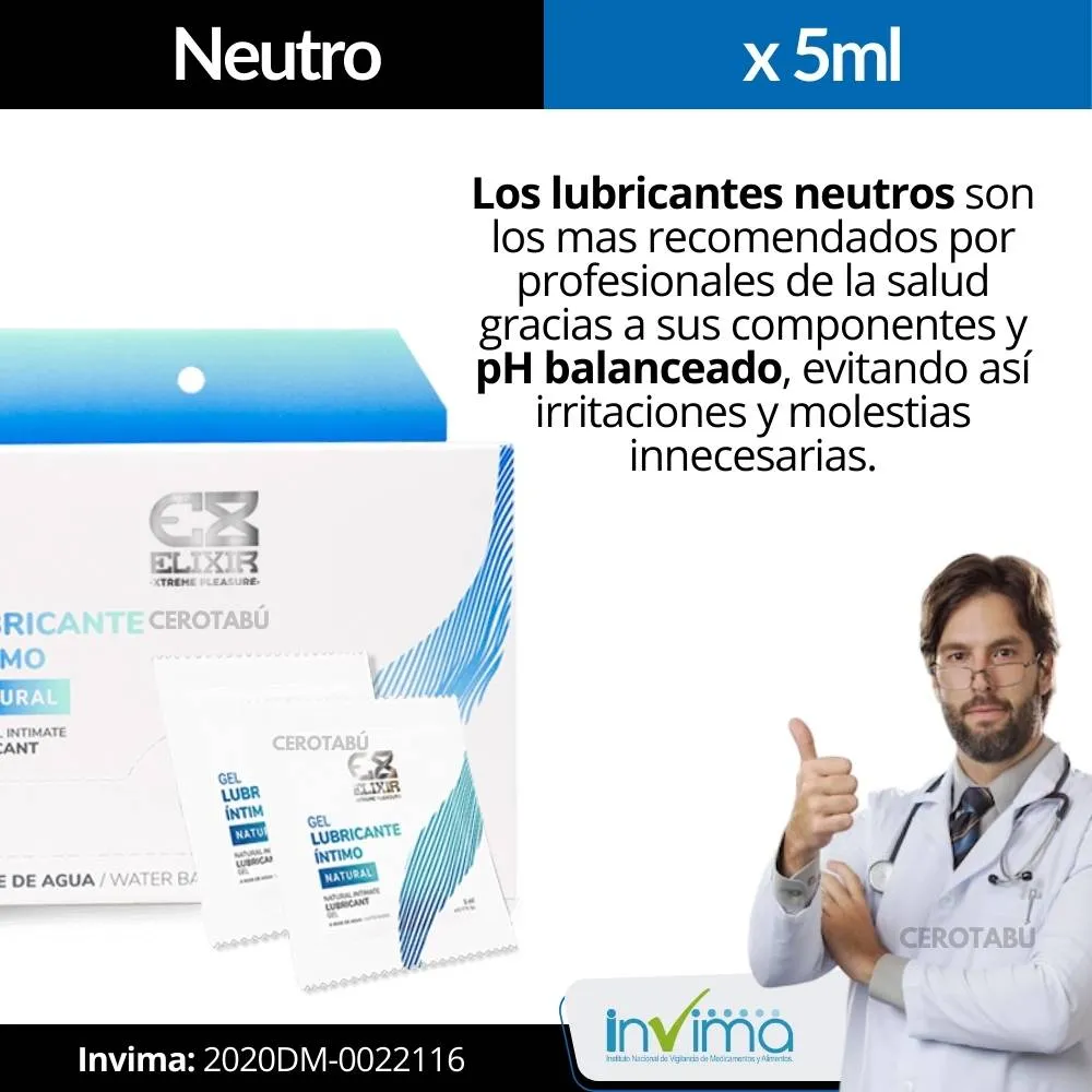 Lubricante Intimo Neutro Elixir Sachet 5 Ml Luegopago