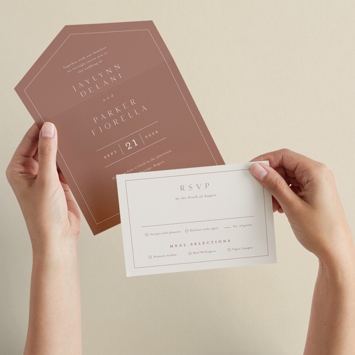 Warm Affection All In One Wedding Invitations By Stacey Meacham Minted