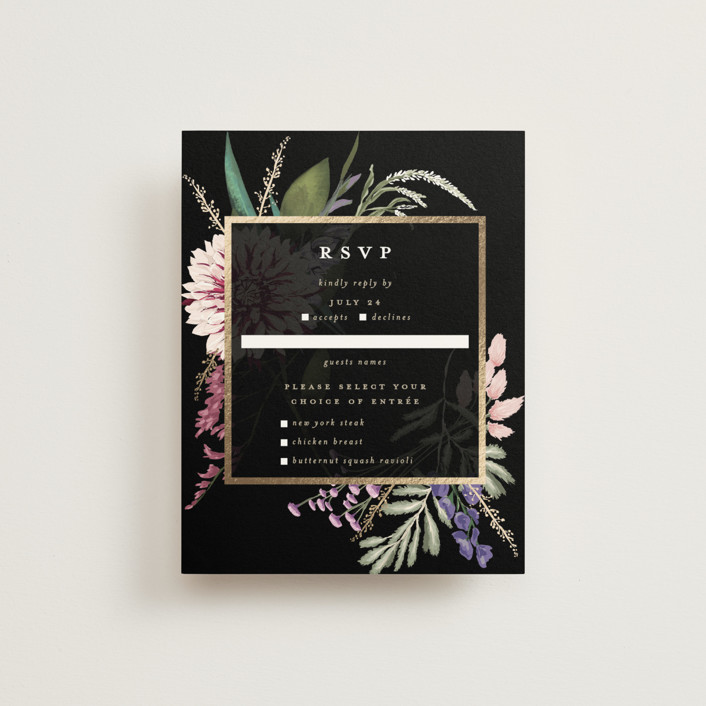 Bold Bouquet Foil Pressed Rsvp Cards By Susan Moyal Minted