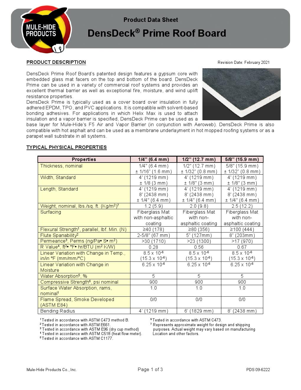 Densdeck Prime Roof Board