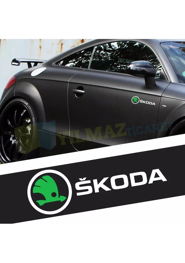 Skoda Logo Arma Yan Kapı Oto Sticker Yapıştırma Araba Etiket 2 Ad 16 X