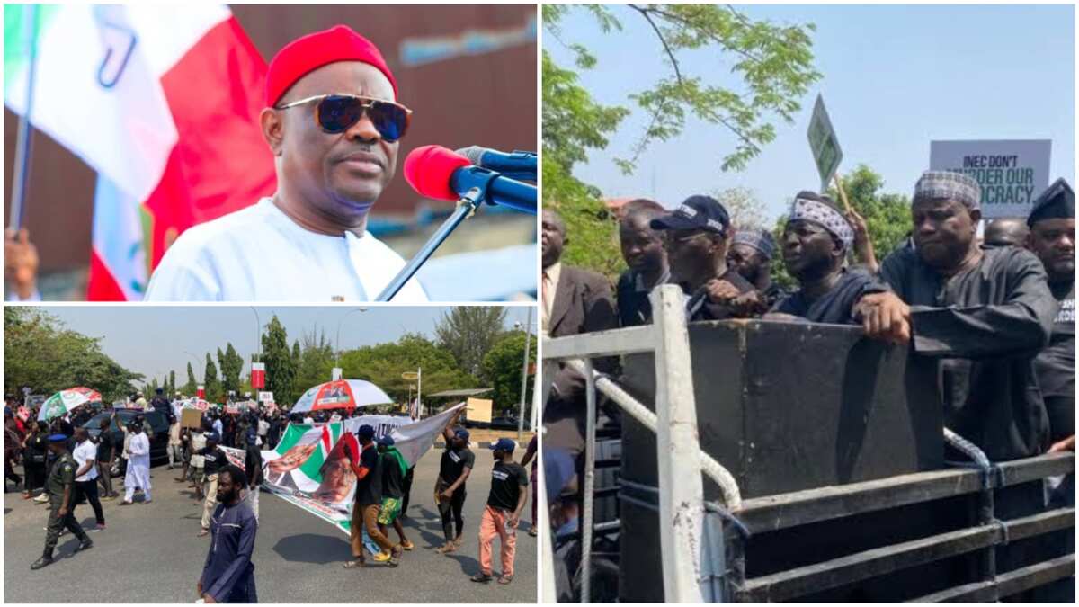 Wike Reveals What Hes Doing As Atiku Pdp Leaders Stage Protest At