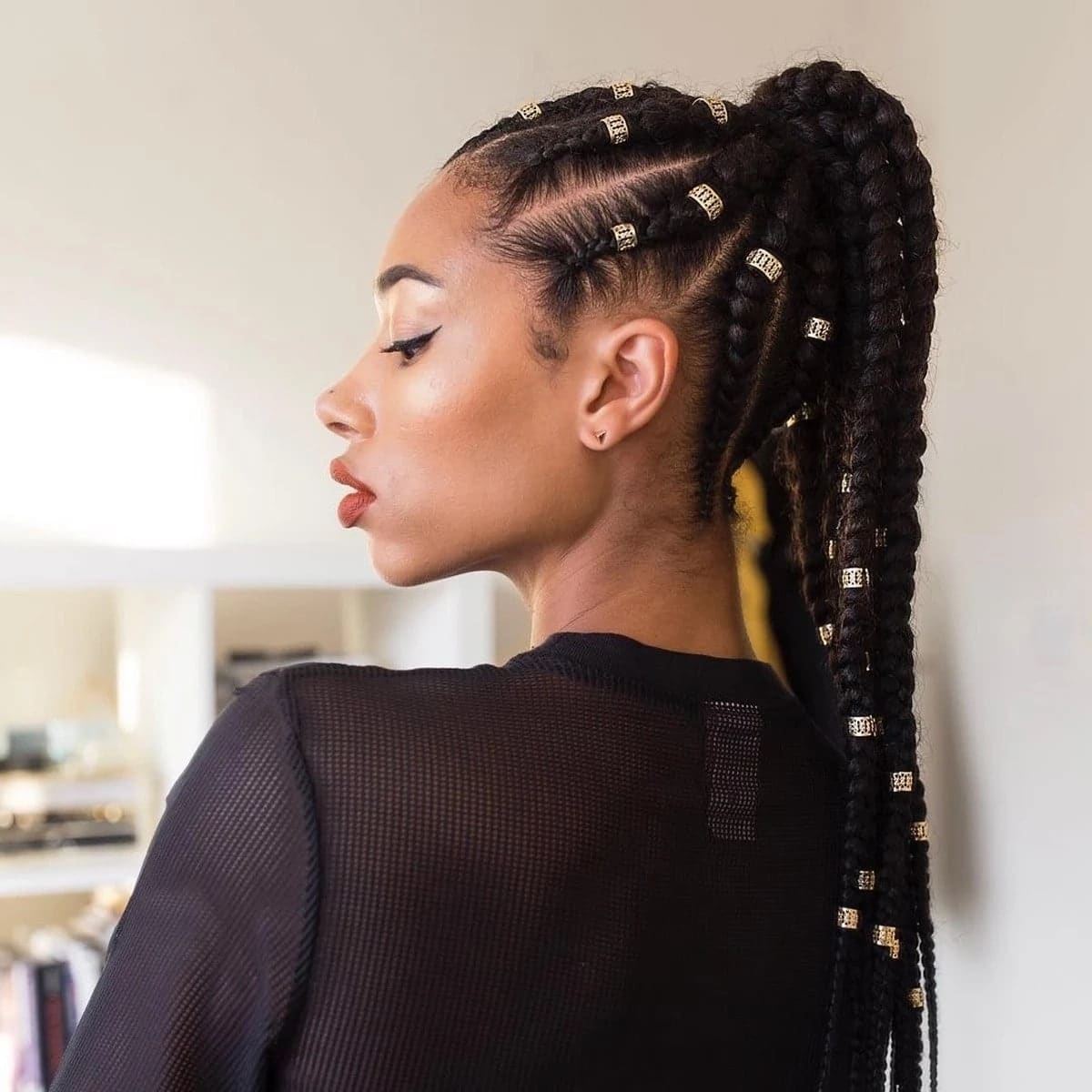 20 Cute African Cornrow Braid Hairstyles With An Updo Ke