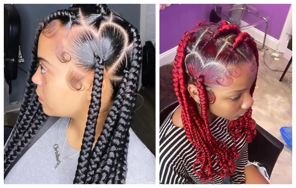 20 Cutest Knotless Braids With Heart Hairstyle Trends For 2022 Ke