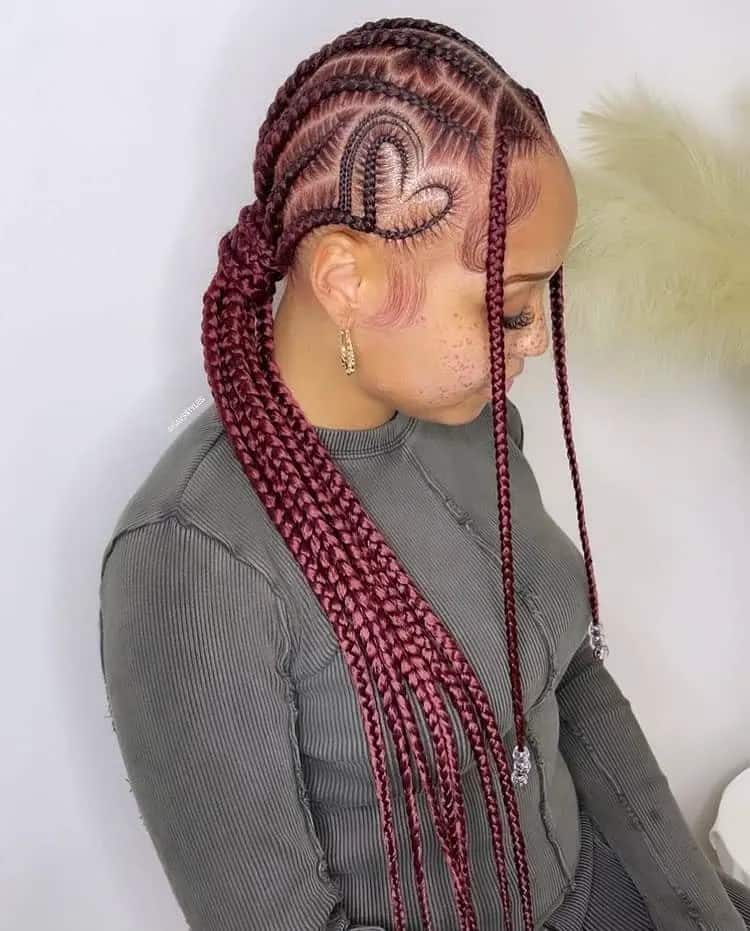 20 Cutest Knotless Braids With Heart Hairstyle Trends For 2022 Ke