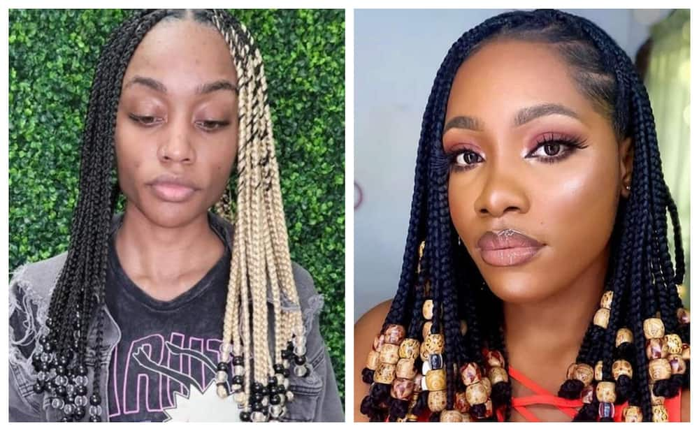 20 Trendy Knotless Braids With Beads For Short And Long Hair Ke