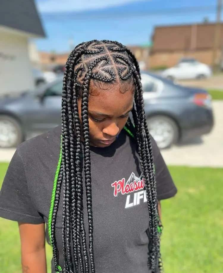 20 Cutest Knotless Braids With Heart Hairstyle Trends For 2022 Ke