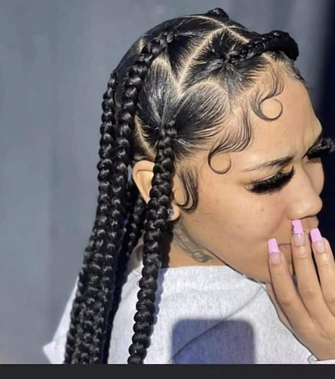 20 Cutest Knotless Braids With Heart Hairstyle Trends For 2022 Ke