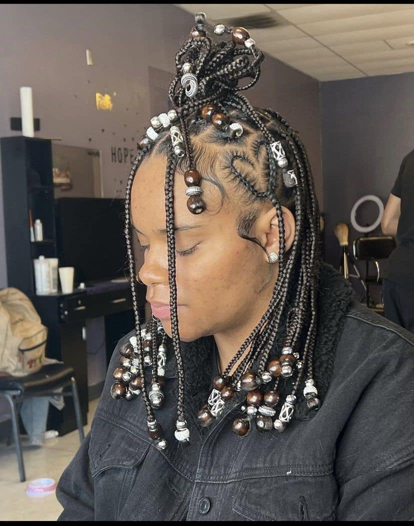 20 Cutest Knotless Braids With Heart Hairstyle Trends For 2022 Ke