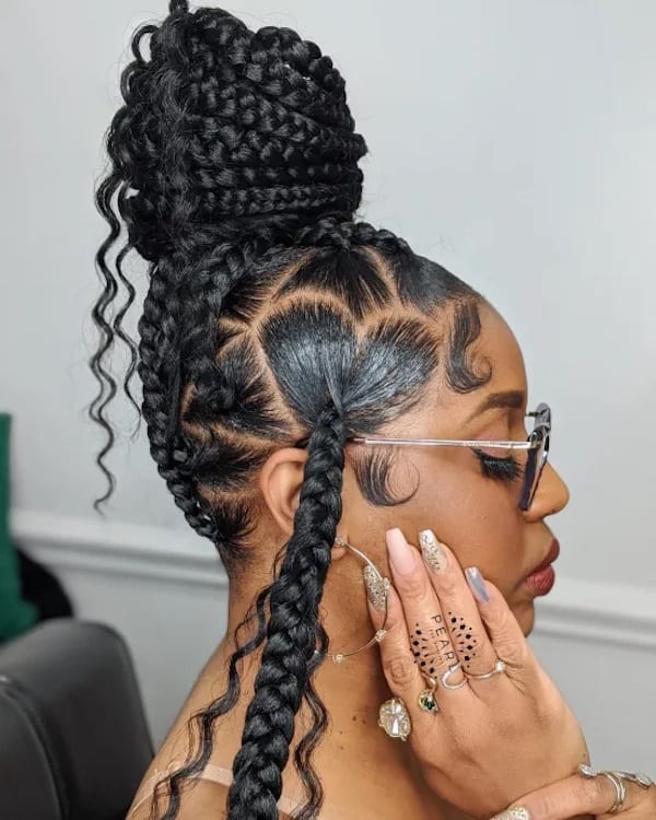 20 Cutest Knotless Braids With Heart Hairstyle Trends For 2022 Ke