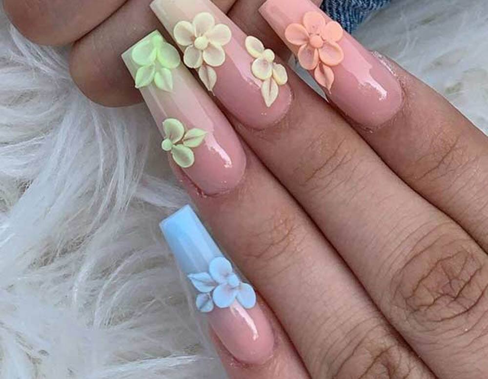 20 Trendiest Ombre Coffin Nail Designs And Ideas In 2022 Ke