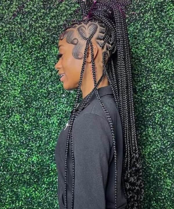 20 Cutest Knotless Braids With Heart Hairstyle Trends For 2022 Ke