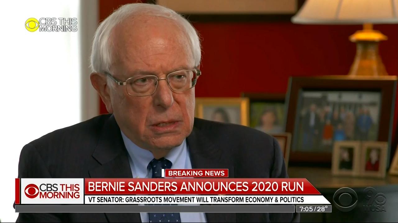 Vermont Senator Bernie Sanders Announces 2020 Us Presidential Bid