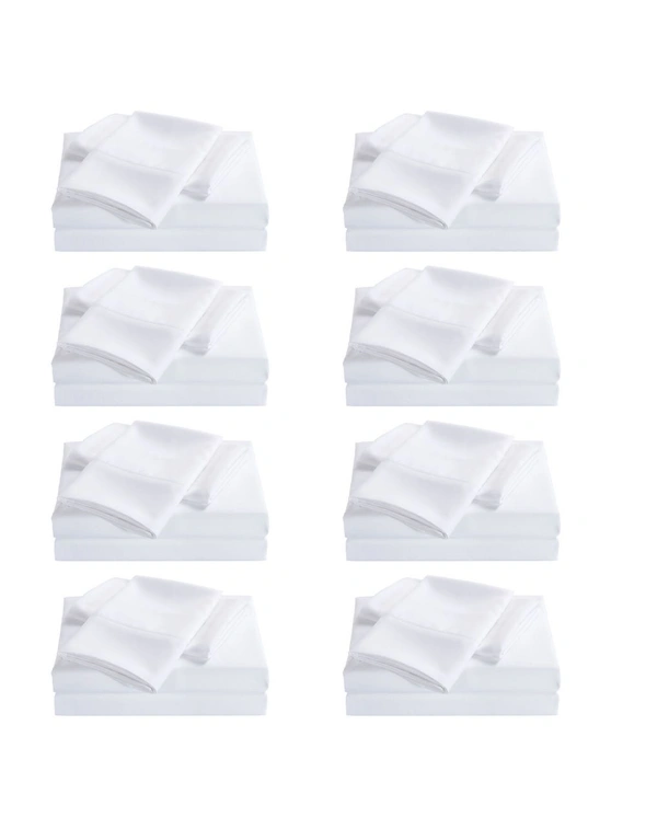 Royal Comfort 2000 Thread Count Original Bamboo Blend White Sheet Set 8