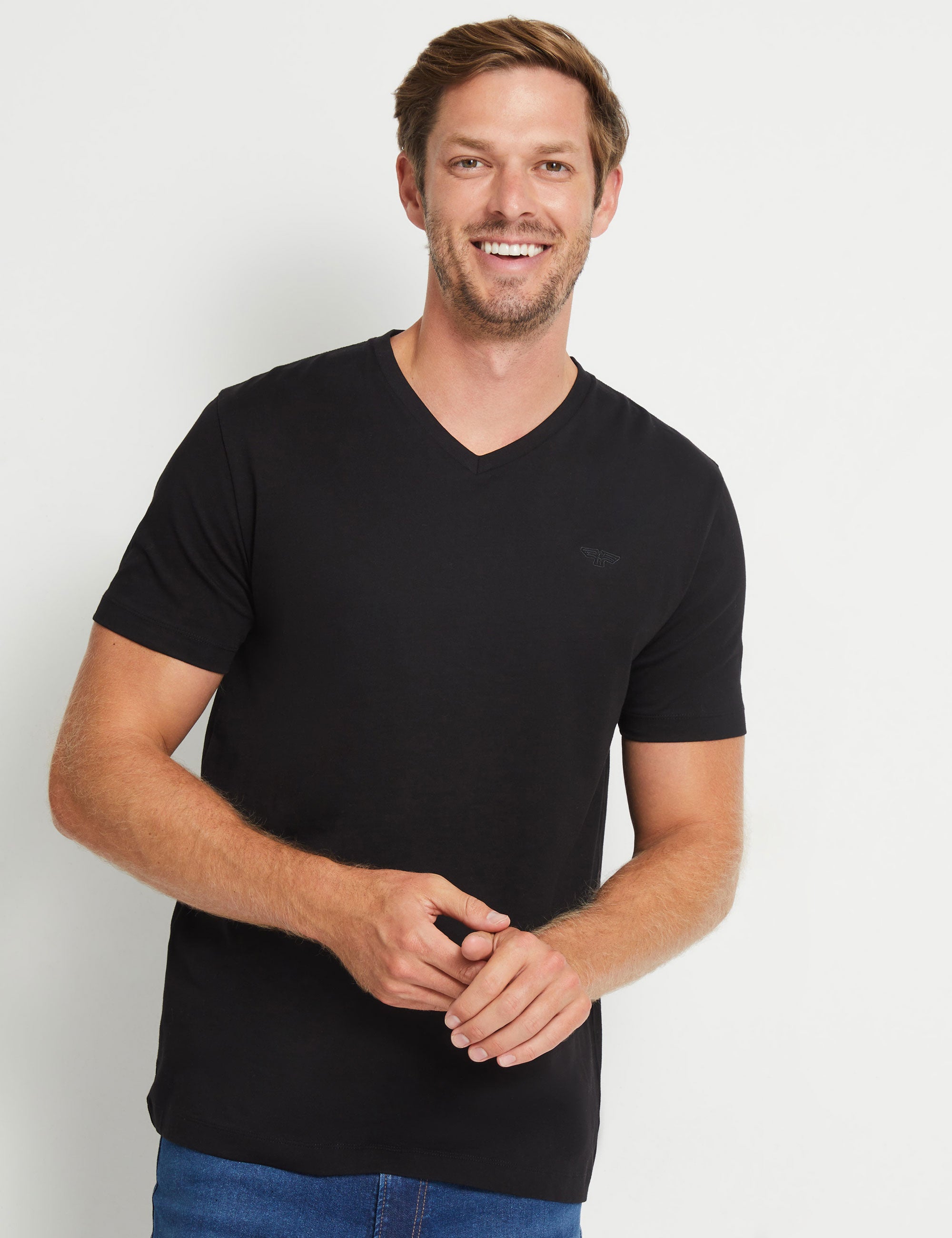 Rivers Short Sleeve Basic V Neck Tee Rivers Australia