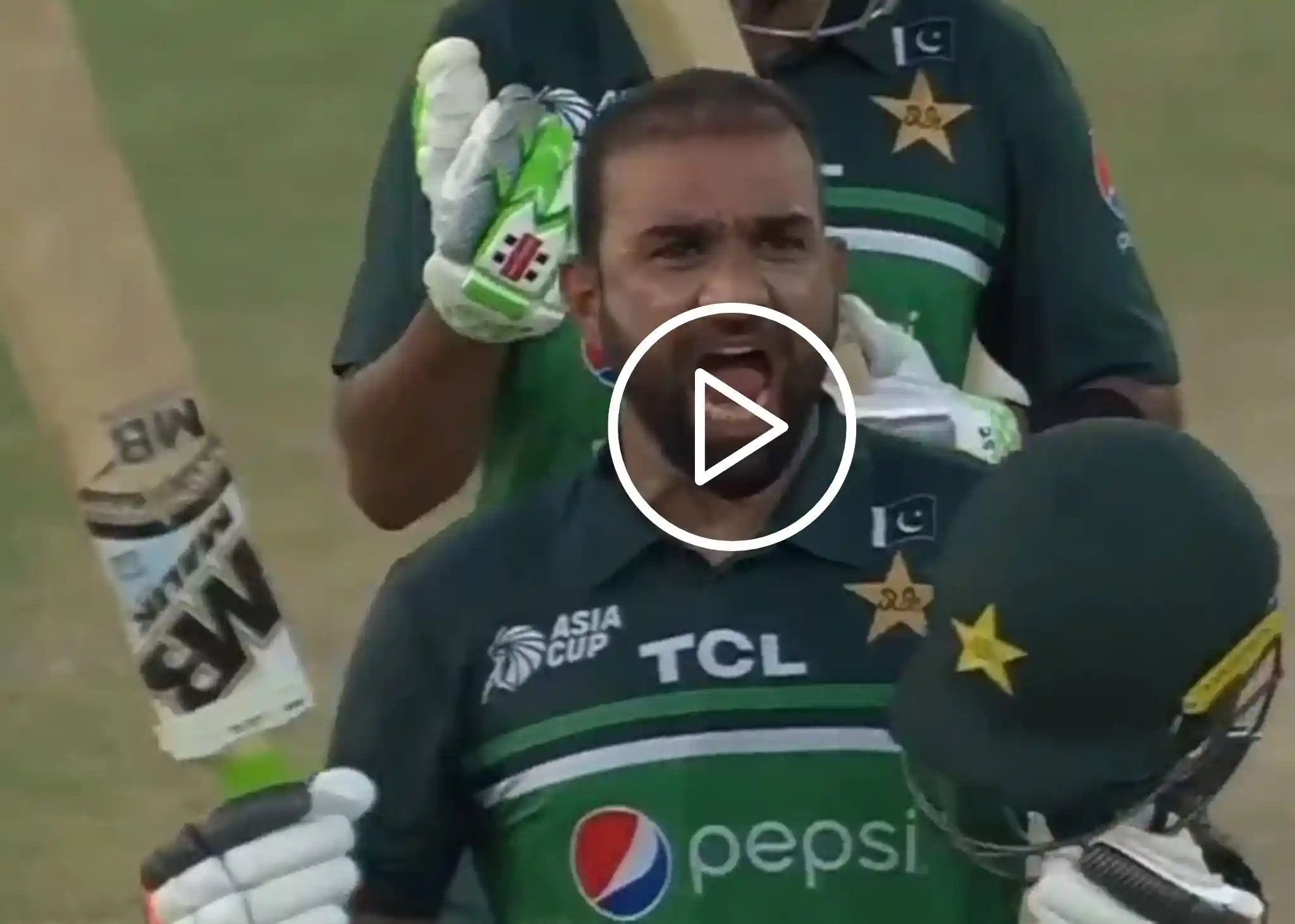 Watch Iftikhar Ahmed Celebrates Maiden Odi Century With ‘pumped Up