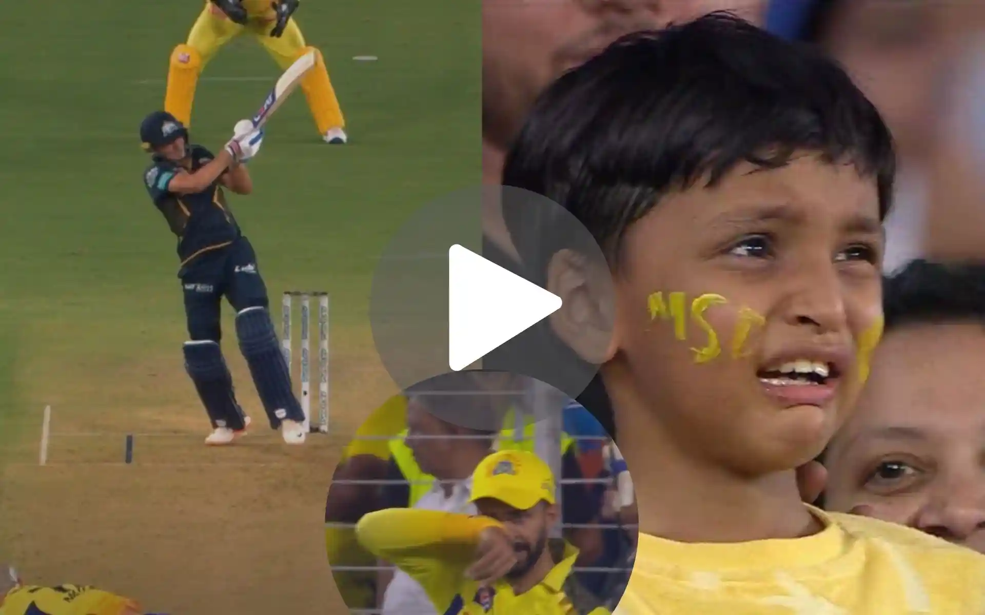 Watch Csk Tiny Fan Cries Hard As Shubman Smashes Mitchell For Three