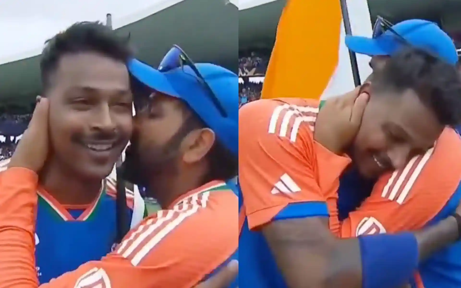 When Rohit Sharma Kissed And Hugged Crying Hardik Pandya After T20