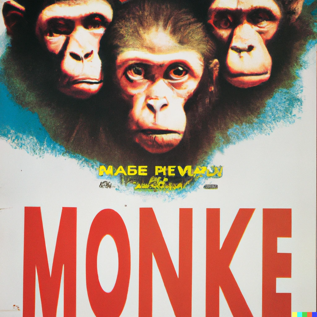 Sci Fi Movie Starring Monkeys Poster From 1978 Dall·e 2 Openart