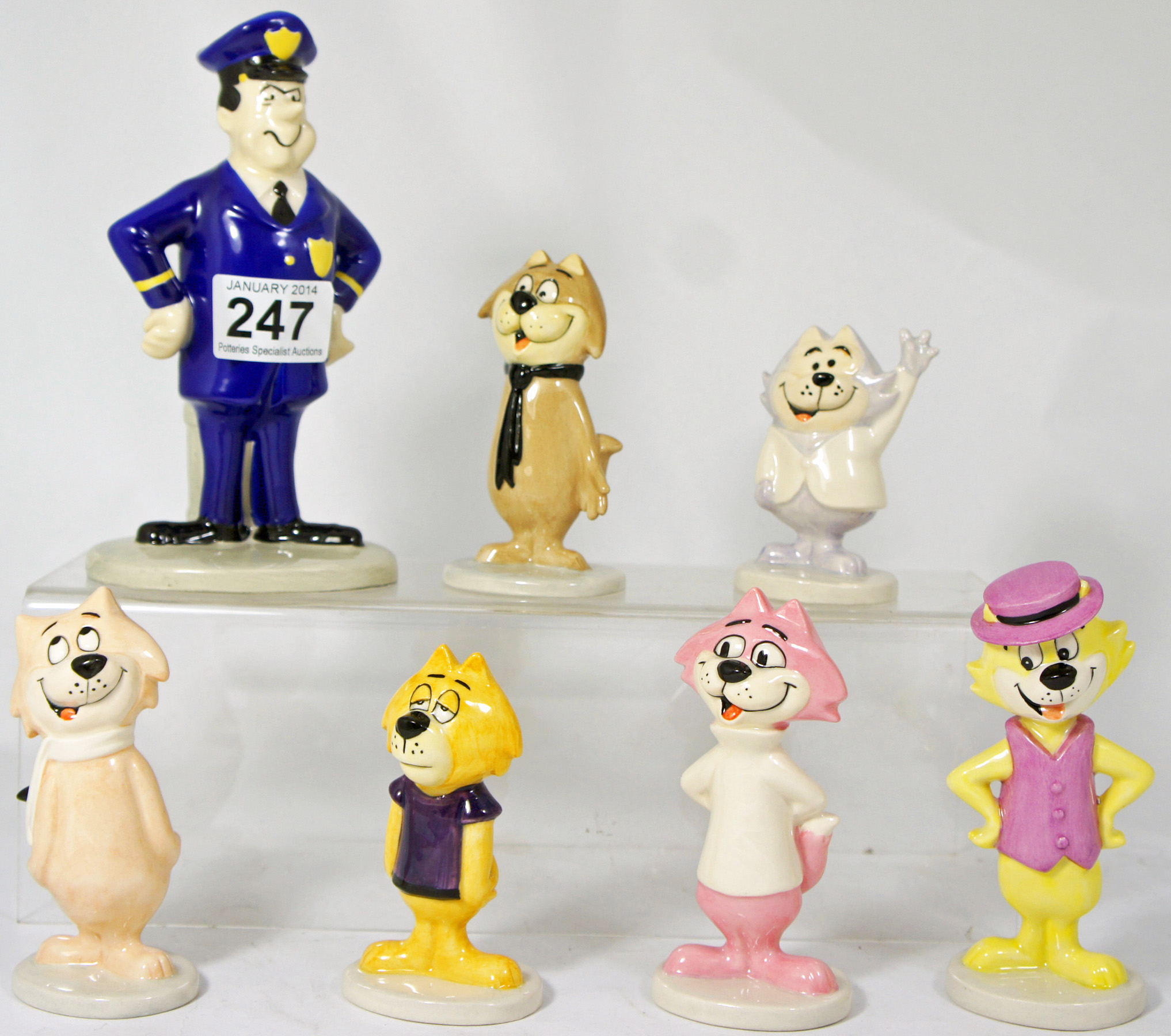 Beswick Top Cat Set Comprising Figures Officer Dibble Top Cat Fancy