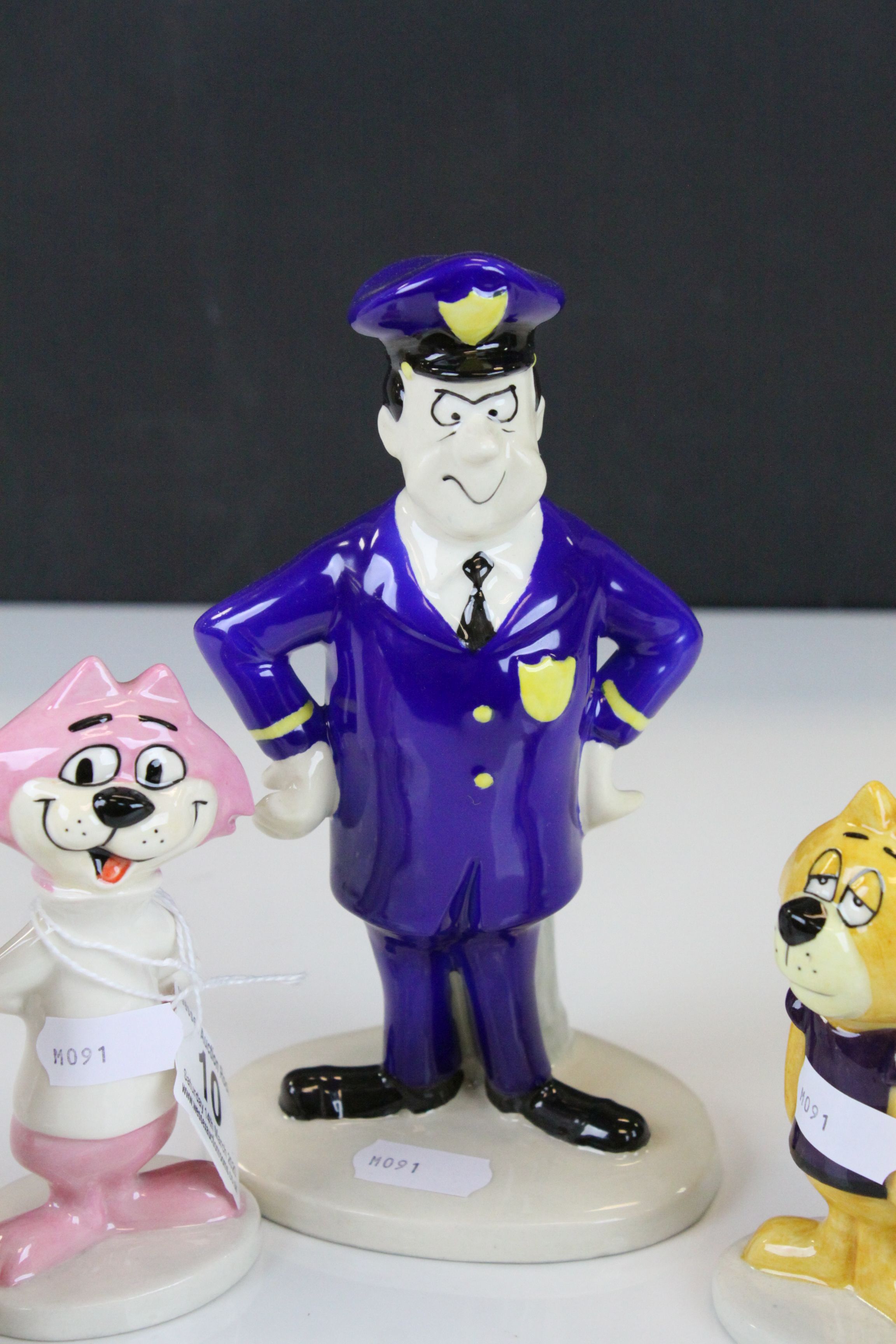 Seven Boxed John Beswick Top Cat Figures To Include Top Cat Officer