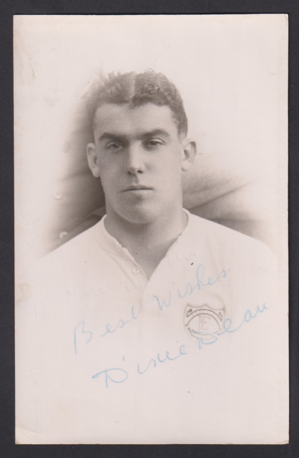 Football Autograph Dixie Dean Everton And England A Postcard Size B