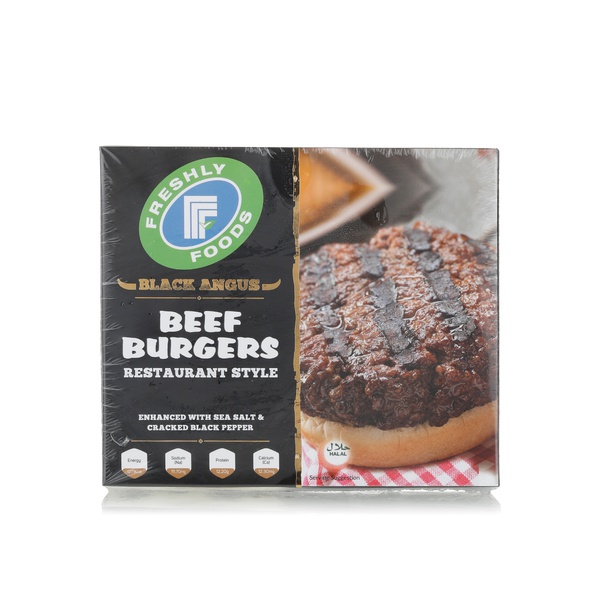 Freshly Foods Black Angus Beef Burgers 454g Spinneys Uae