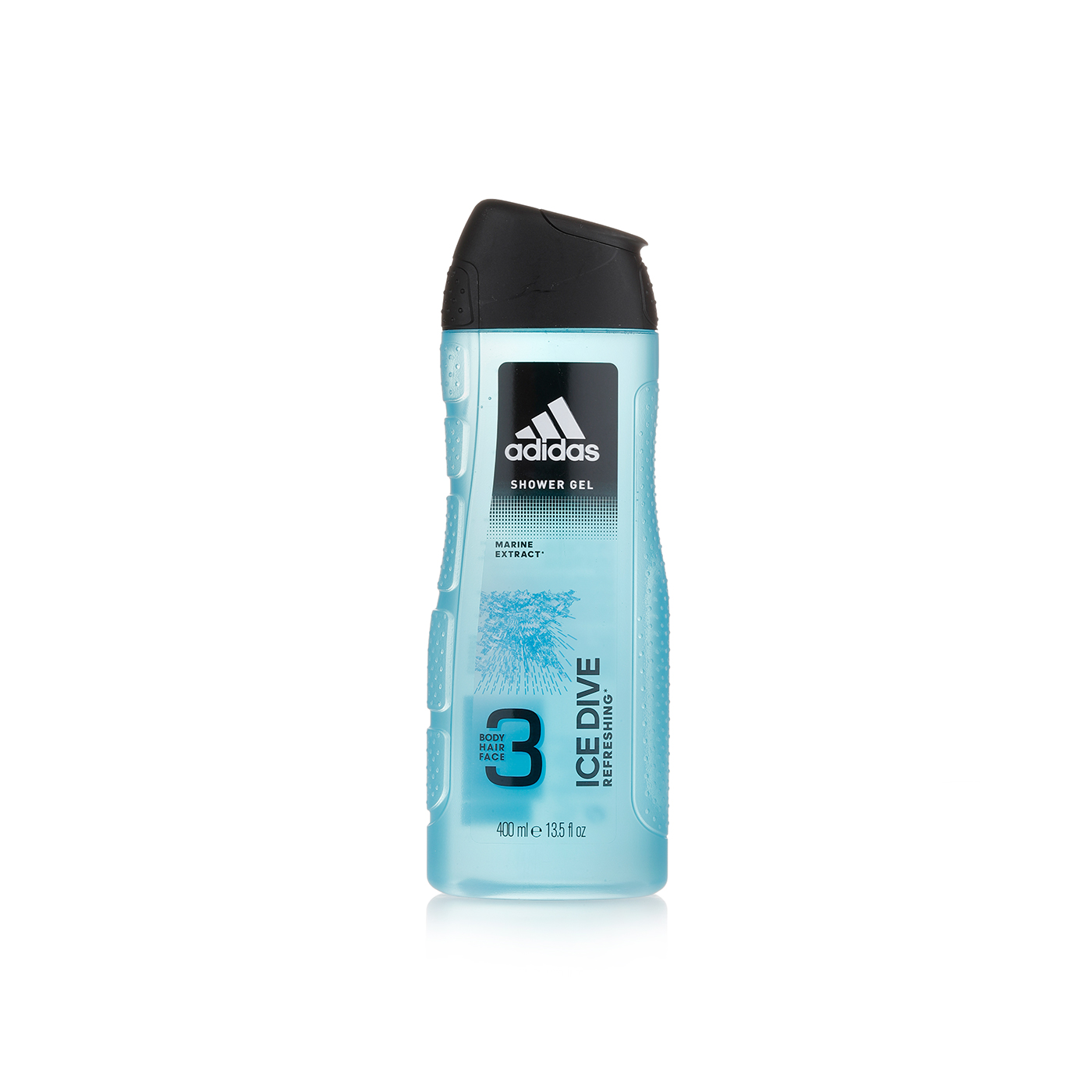 Adidas Ice Dive Mens 3 In 1 Body Hair And Face Shower Gel 400ml