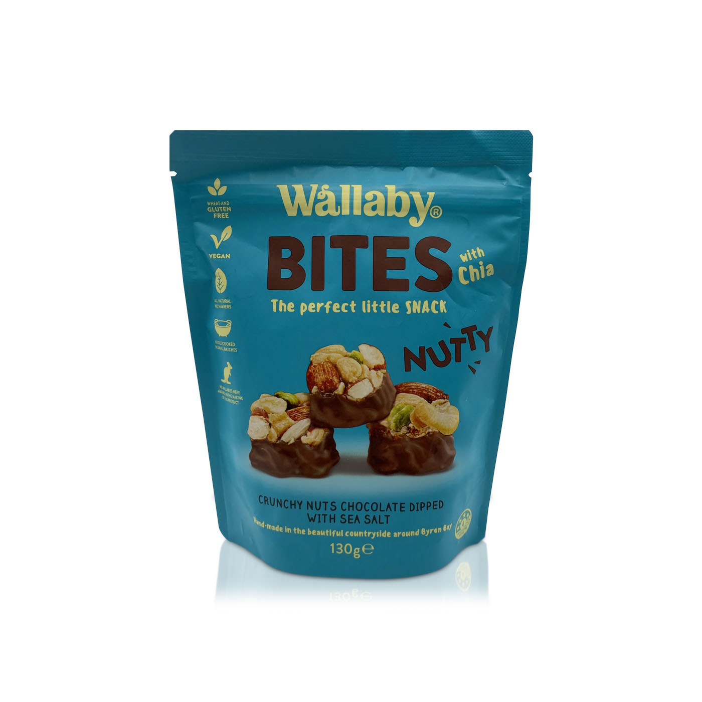 Wallaby Bites Crunchy Chocolate Nuts With Sea Salt 130g Spinneys Uae