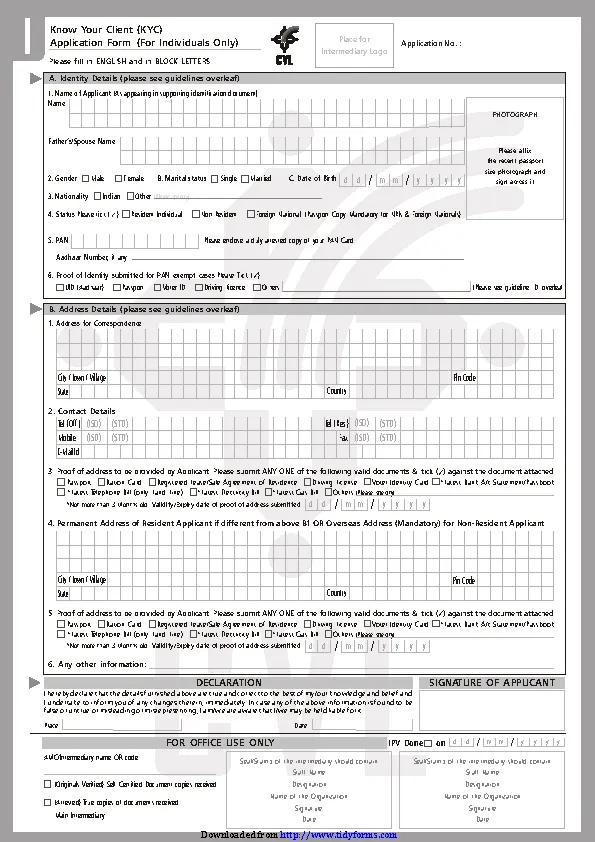 Kyc Form Pdfsimpli