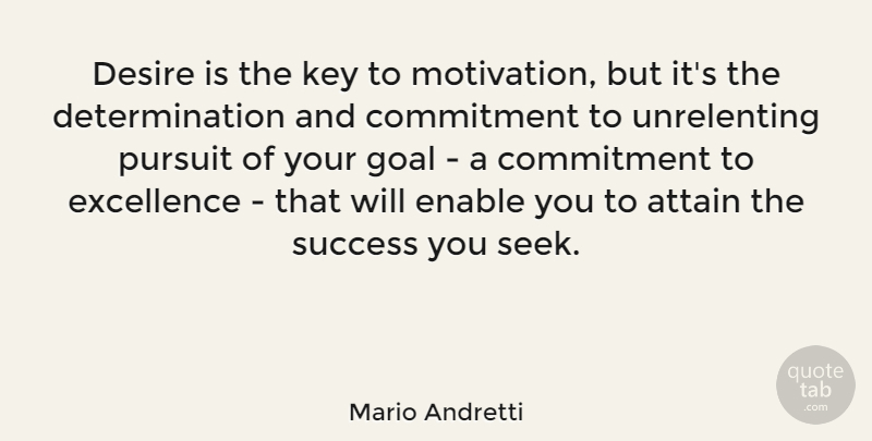 Mario Andretti Desire Is The Key To Motivation But Its The