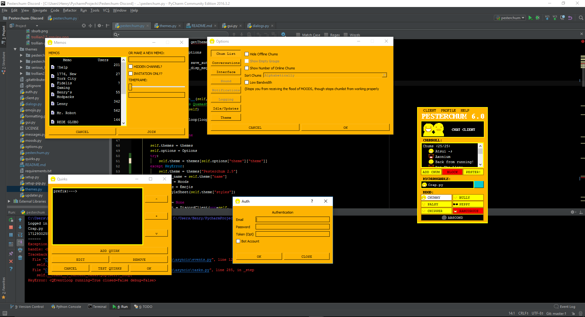 Github Henry232323pesterchum Discord A Discord Client Mimicking The