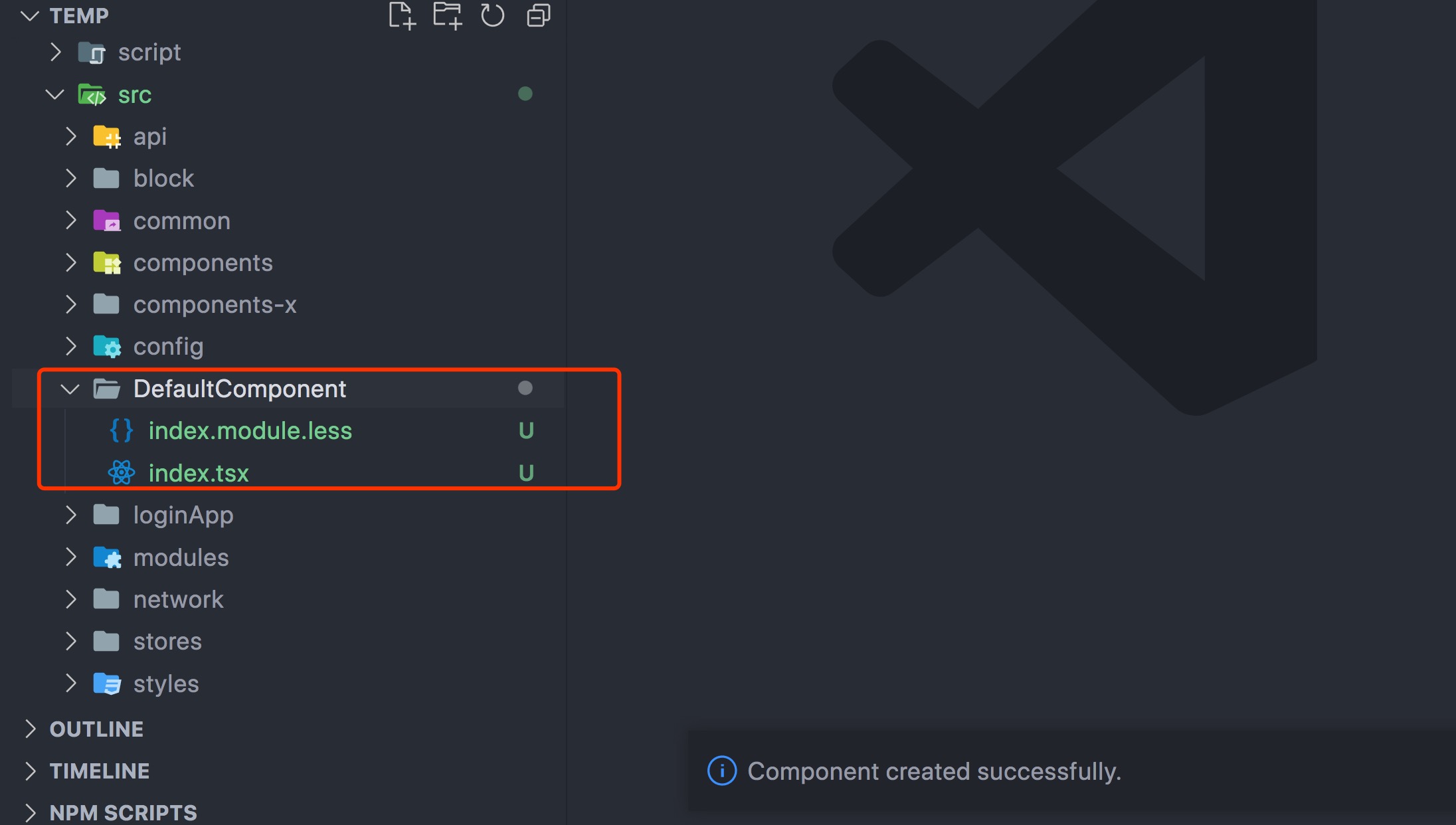 Github Hughiechenreact Ts Component A Vscode Component Generate