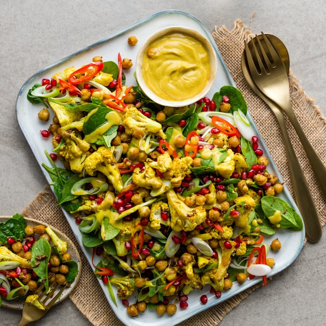 Curried Cauliflower And Mango Salad With Chickpeas And Coconut Yoghurt My