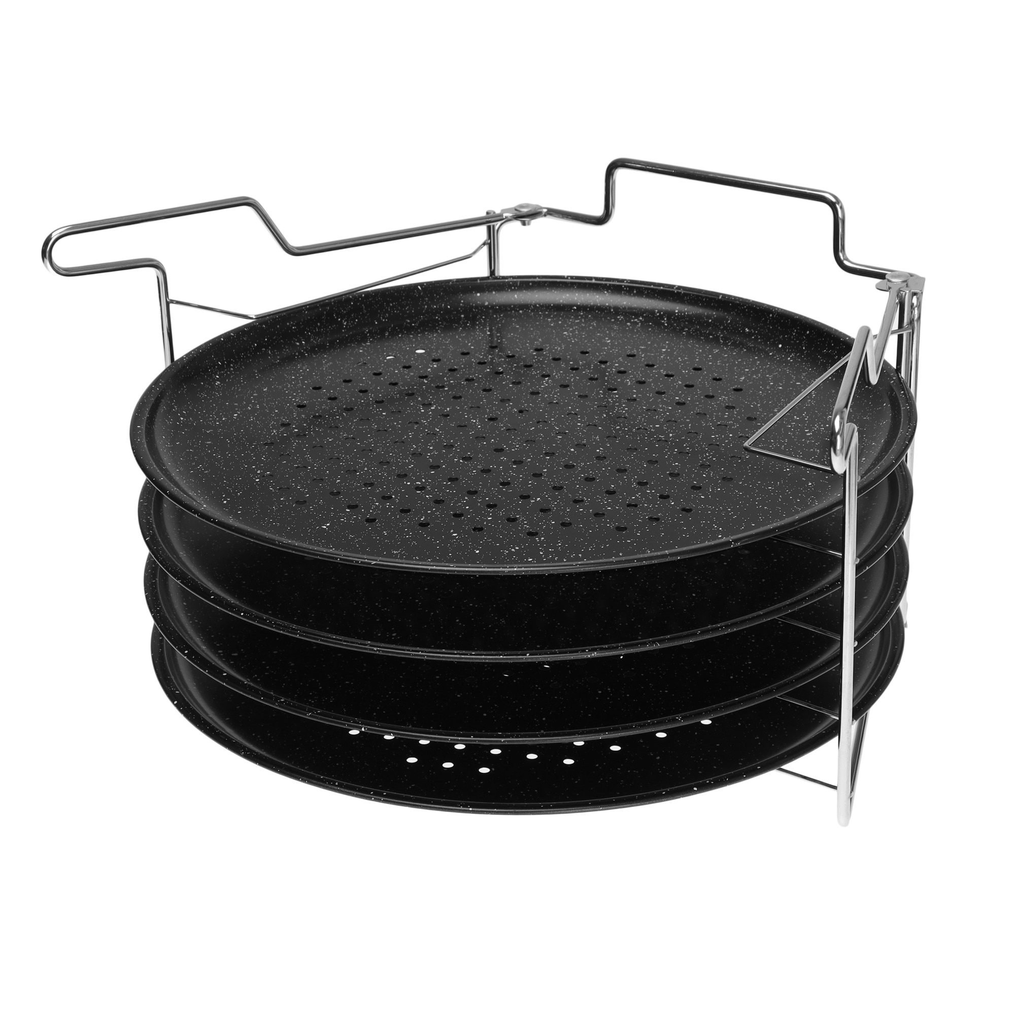 Set Tavi Pentru Pizza Kinghoff Kh 1553 5 Piese Otel Carbon 323 Cm