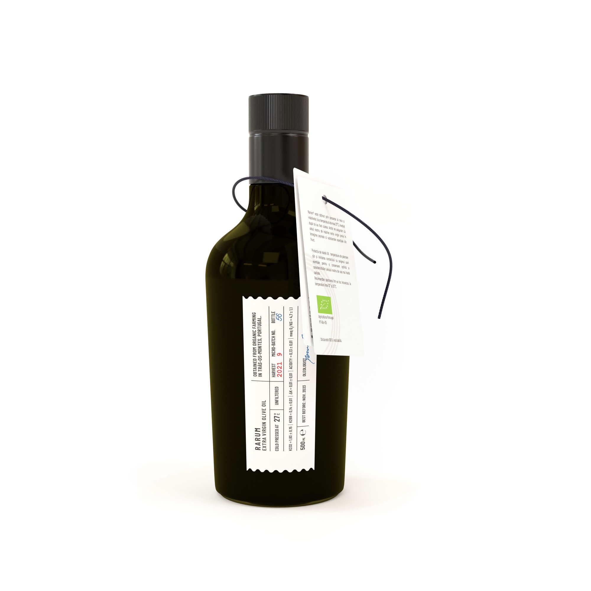 Ulei De Masline Organic Extra Virgin 500 Ml Rarum® Micro Lot 82021