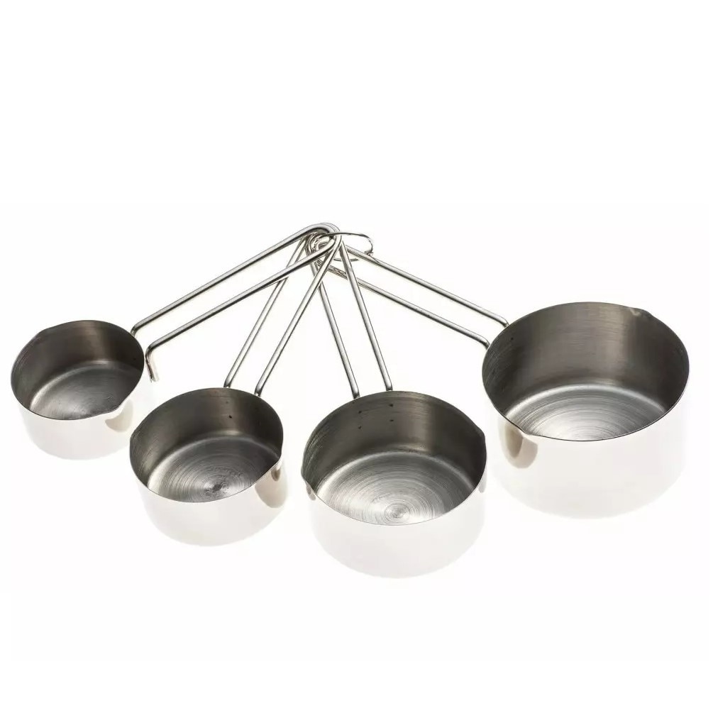 Set 4 Ustensile De Bucatarie Pentru Masurat Din Inox 60 80 125 250