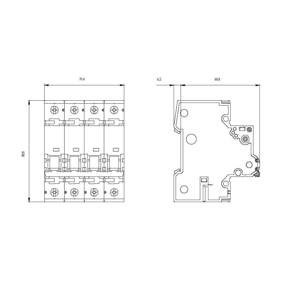 Siguranta Automata Siemens 400 V 6ka 3pn Curba C 63a 5sy6663 7