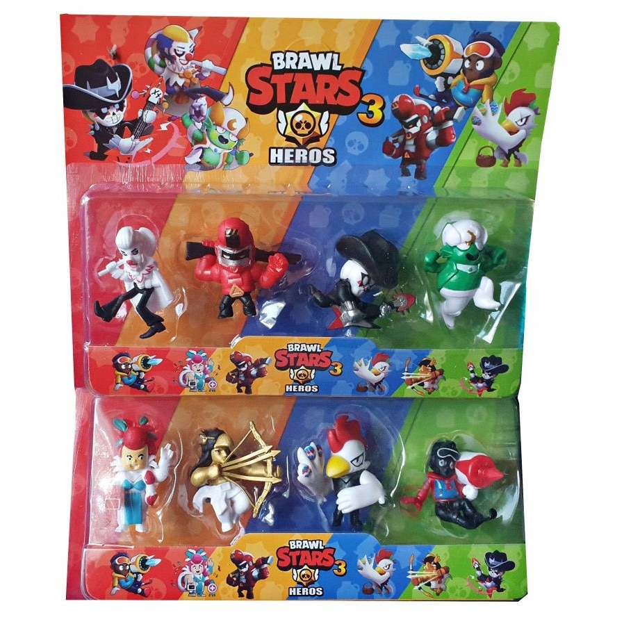 Set 8 Figurine Brawl Stars Heroes 10 Cm Emagro