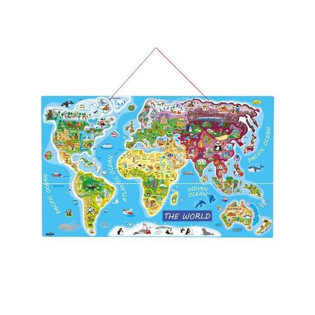 Puzzle Educativ Harta Lumii Orbis Pictus Woodyland Emagro