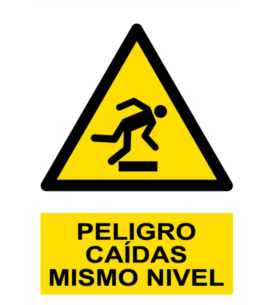 Riesgo Caida A Distinto Nivel Pictograma Advertencia