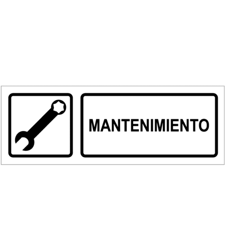 Señal Cartel De Mantenimiento Serior