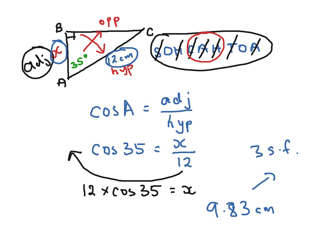 Using Sohcahtoa Math Trigonometry Showme