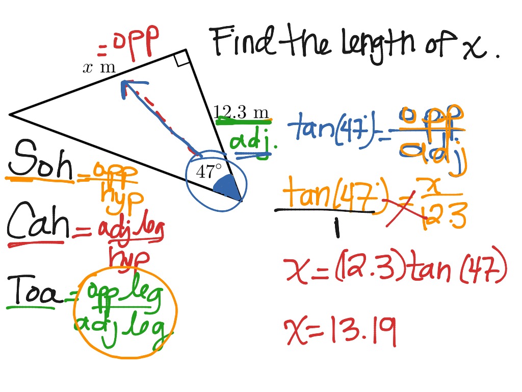 Chapter 82 Using Tangent To Find A Side Length Math Geometry