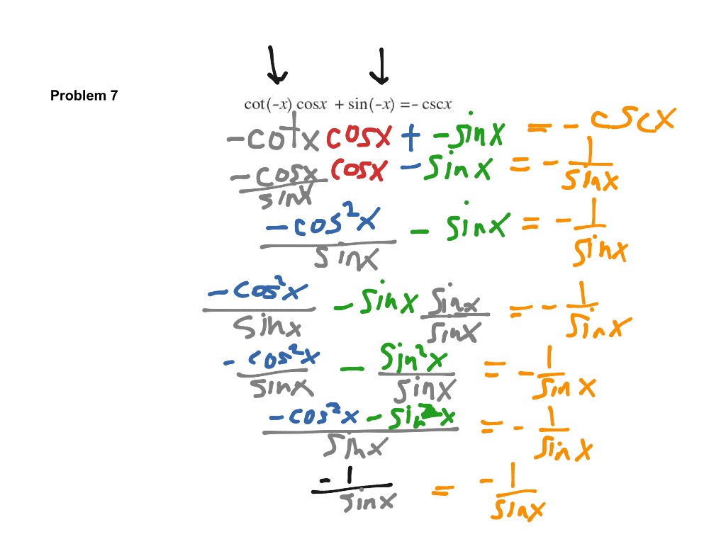 Proving Trig Ids Prob 7 Math Trigonometry Trigonometric Identities